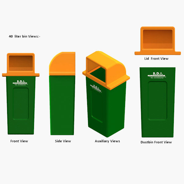 Dustbin 40 Ltr - B. D. Industries