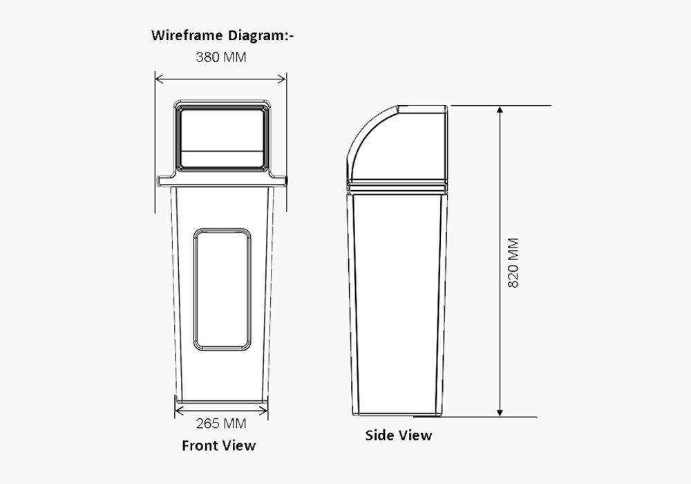 Dustbin- 40 Litre - B. D. Industries